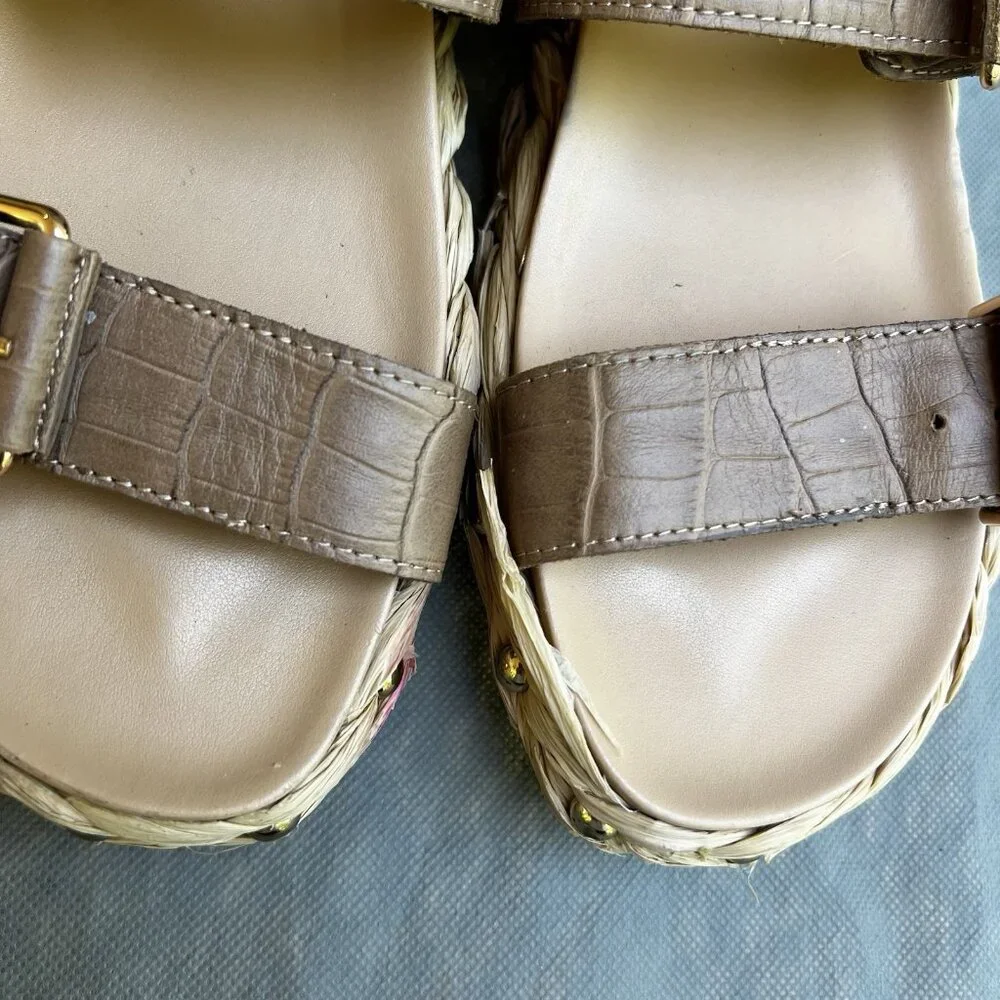 Donald J. Pliner | Shoes | Donald J Pliner Brown Braided Platform Slide ...